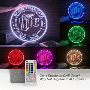 Custom Miller Lite Neon Sign,miller Light Signs,miller Lite Wall Decor ...