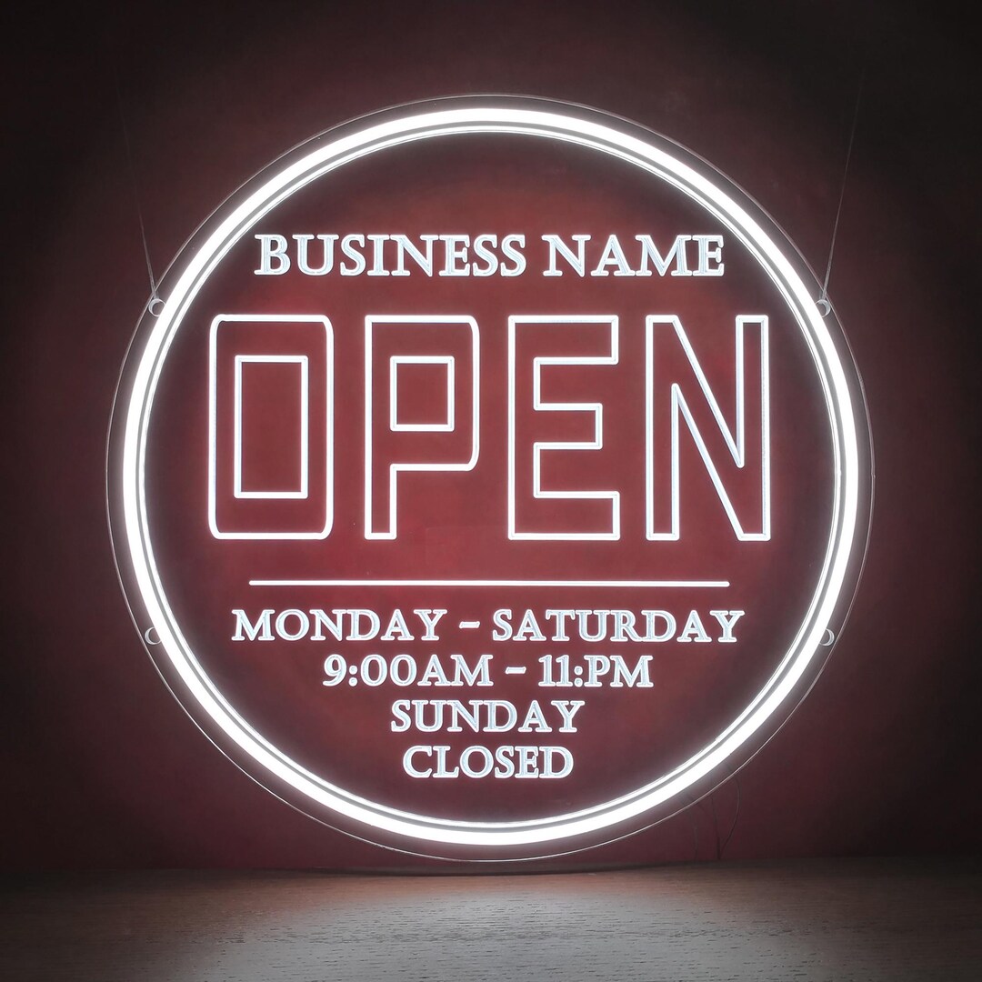 Custom Open Neon Sign,signs for Business Door Window,personalized Neon ...