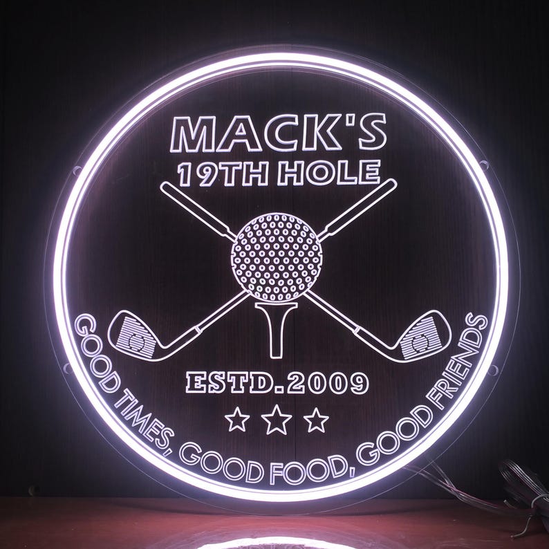 Custom Golf Neon Sign，personalized Golf Club Sign, 19th Hole Sign,golf ...