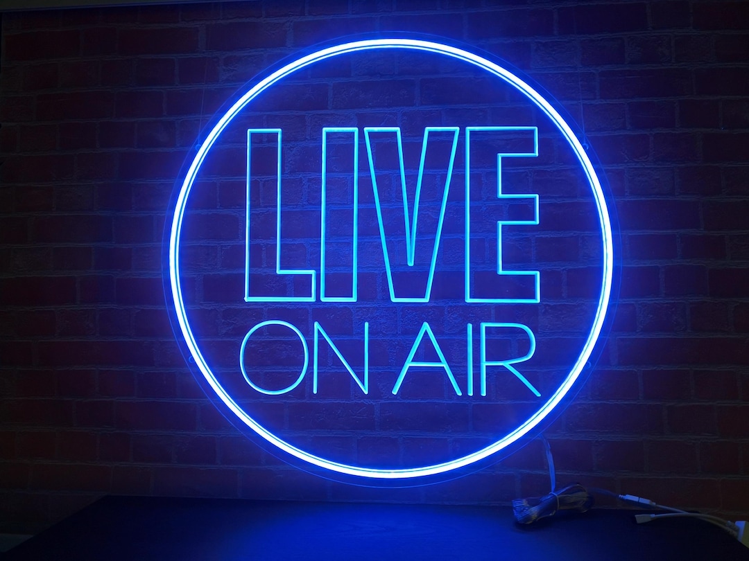 Custom Live on Air Neon Signs,live LED Light Sign,wall Décor Live ...