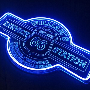 Route 66 Neon Sign High Way Light Sign for Bedroom Wall Decor LED Signs ...