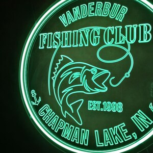 Custom Fisher Name Neon Sign,personalized Fishing Wall Art With Led ...