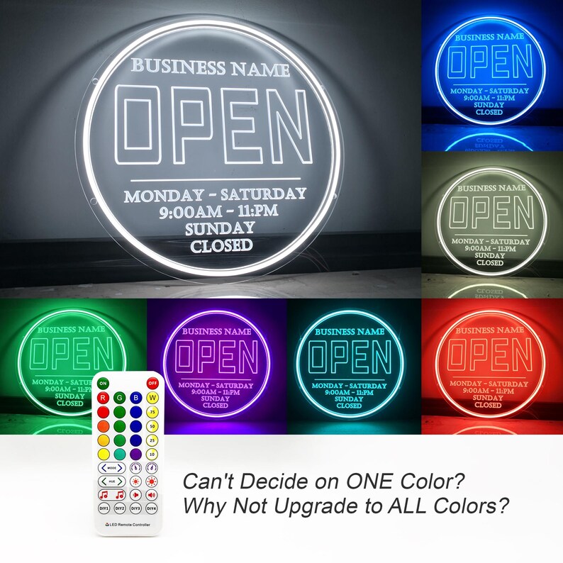 Custom Open Neon Sign,signs for Business Door Window,personalized Neon ...