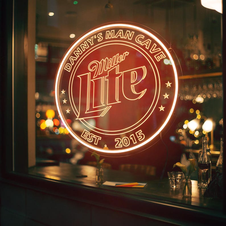 Custom Miller Lite Neon Sign,miller Light Signs,miller Lite Wall Decor ...