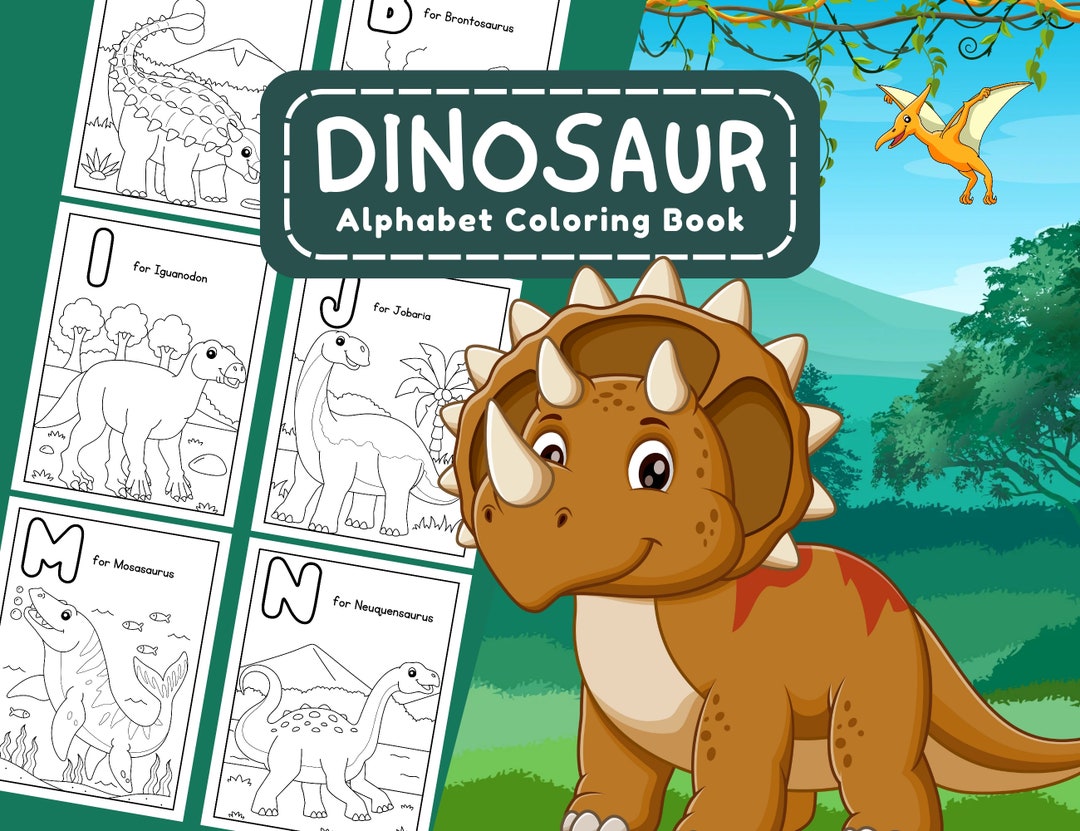 Dinosaur Alphabet Coloring Pages Kids Printable Coloring Sheets ...
