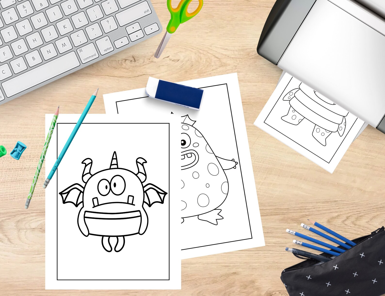 Alien-monster Coloring Pages Fun and Creative Printable Art for Kids ...