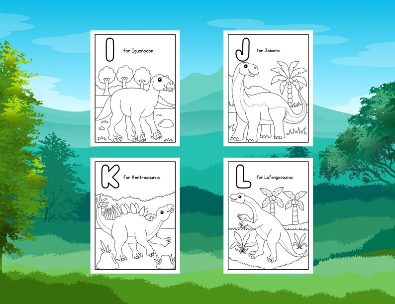 Dinosaur Alphabet Coloring Pages Kids Printable Coloring Sheets ...