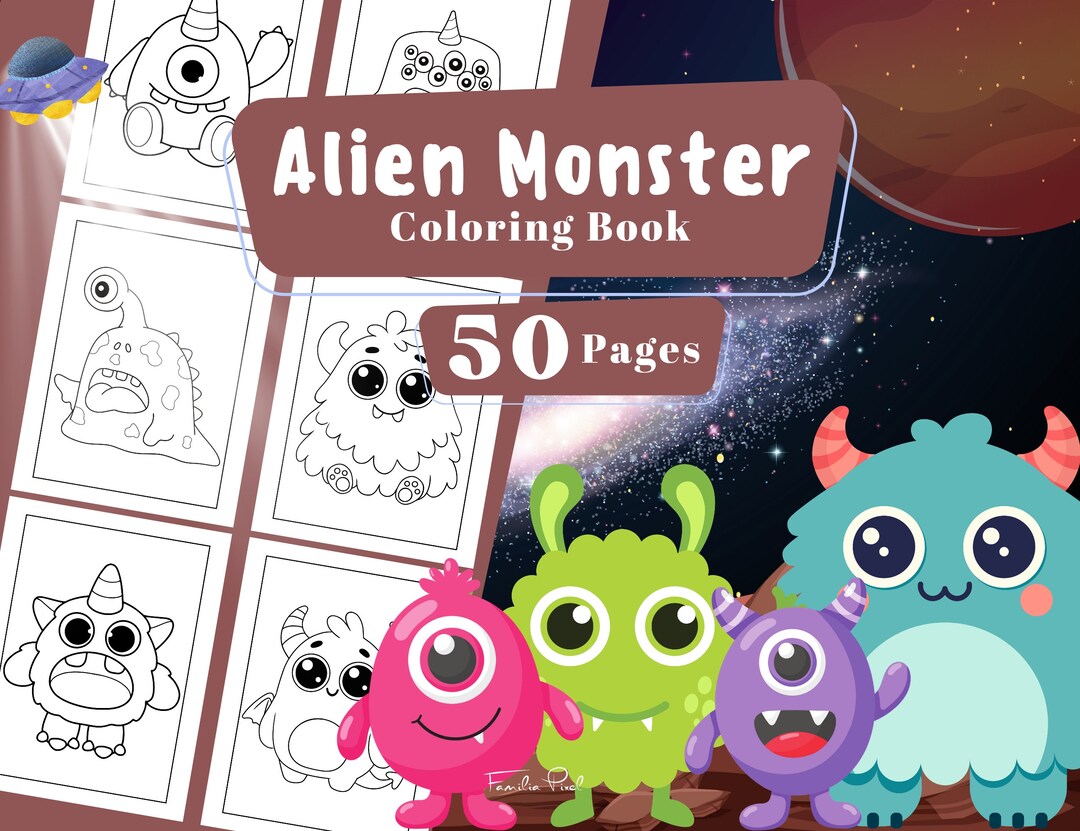 Alien-monster Coloring Pages | Fun and Creative Printable Art for Kids ...