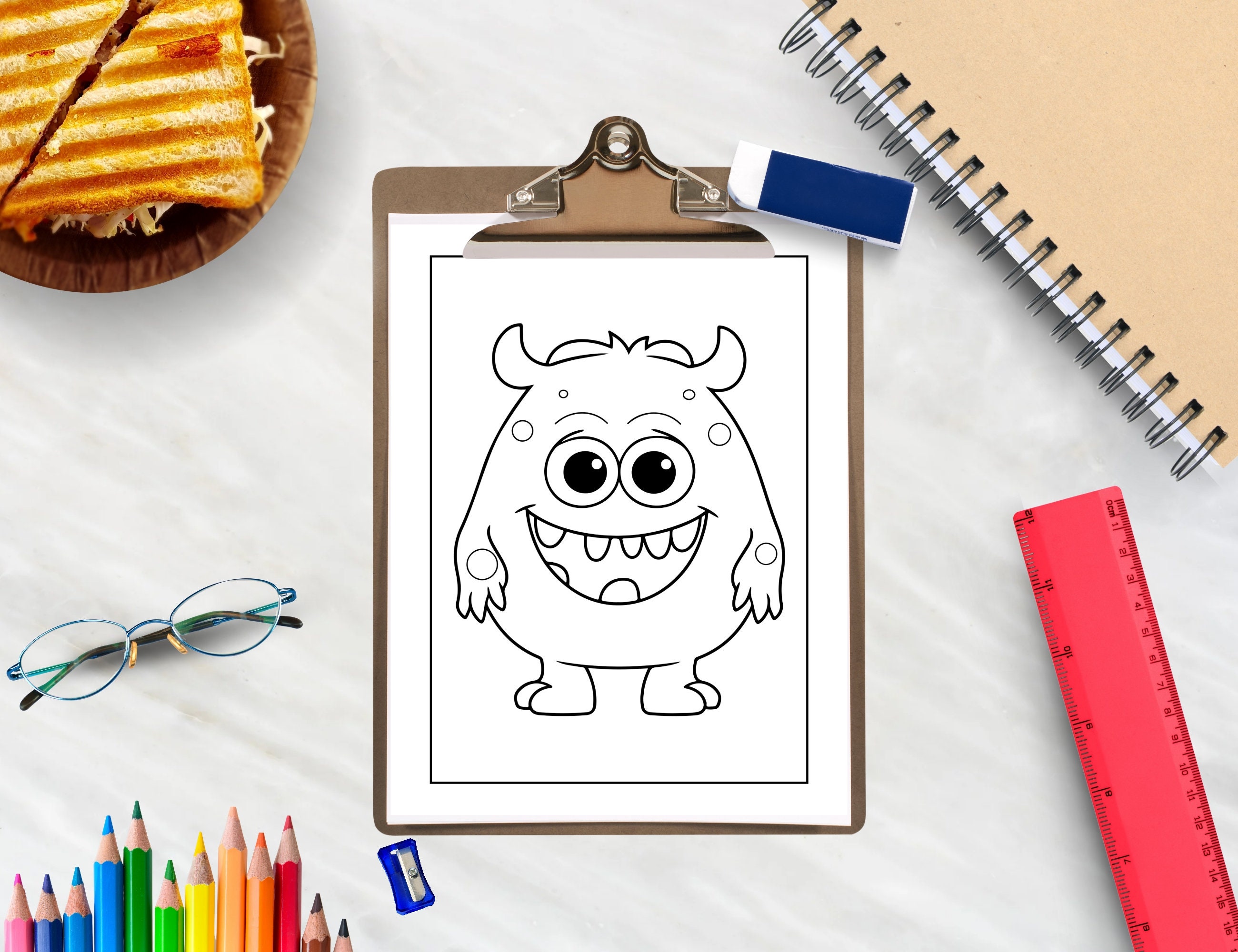 Alien-monster Coloring Pages Fun and Creative Printable Art for Kids ...