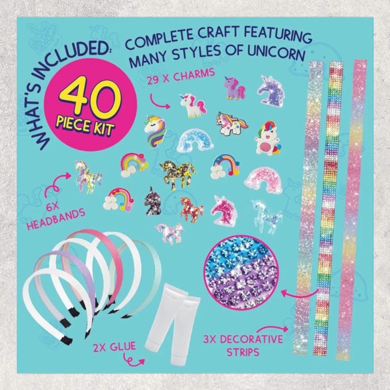 Unicorn Headband Craft Kit for Girls - DIY Unicorn Hair Accessories ...