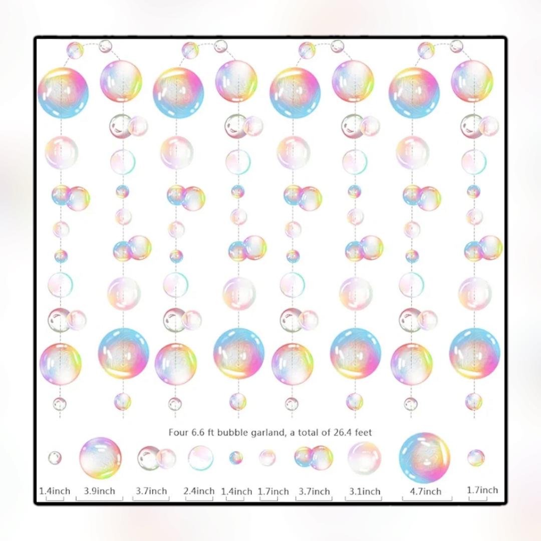 Transparent Bubble Garland for Mermaid Party Decorations – 26.4 Feet ...