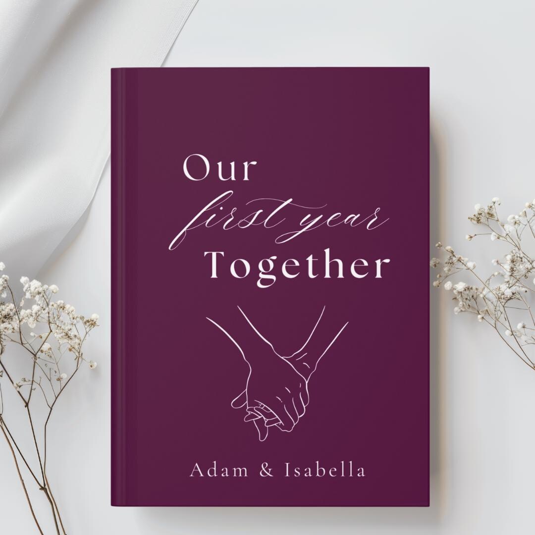 Our First Year Together Custom Anniversary Journal Personalized Couples ...