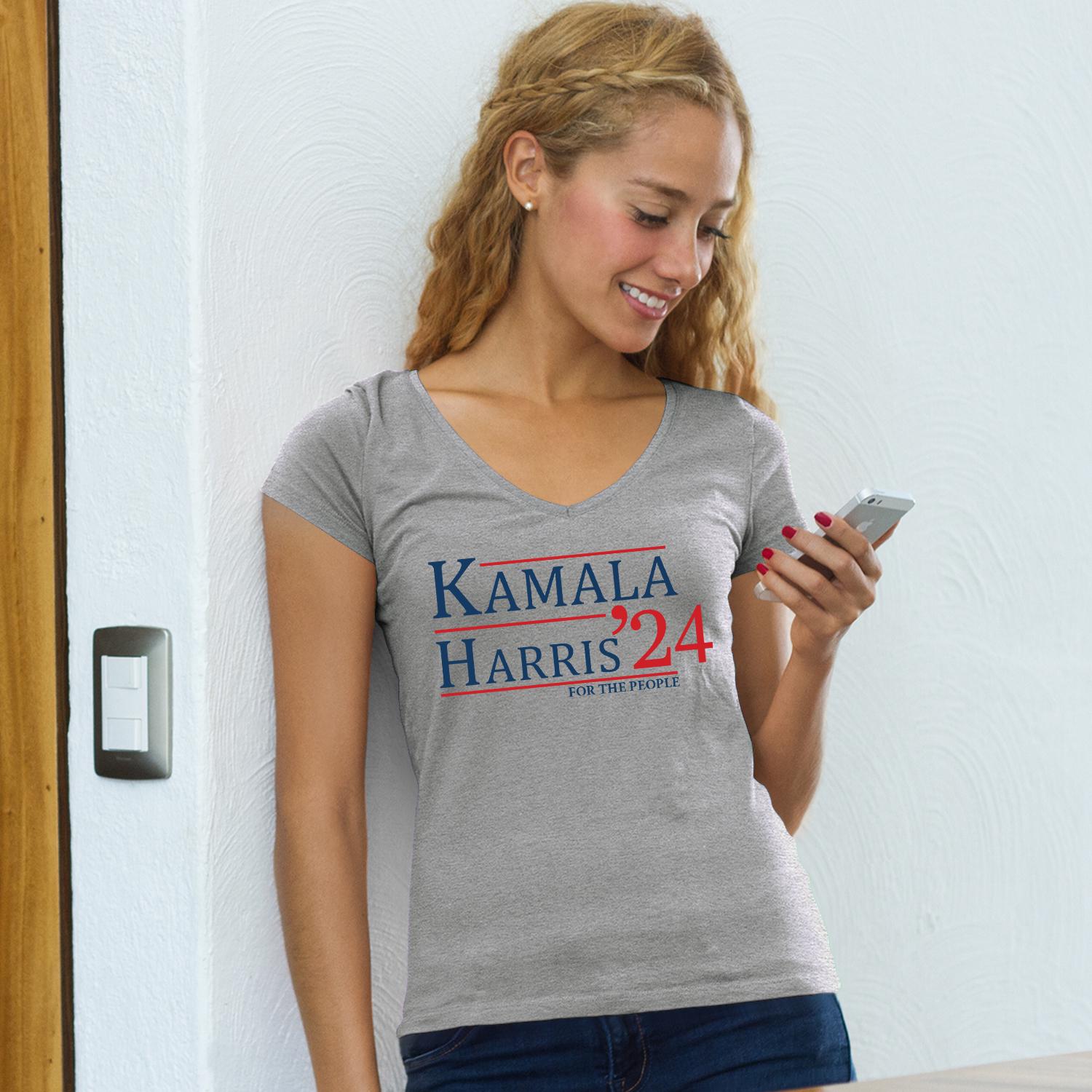 Female Madam President V-neck, Kamala Harris 24 for the People, 2024 US ...