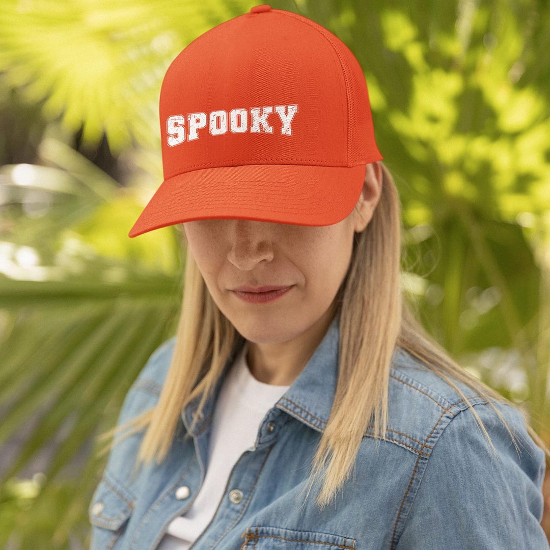 Spooky Halloween Hat, Adjustable Mesh Back, Funny Costume - Etsy