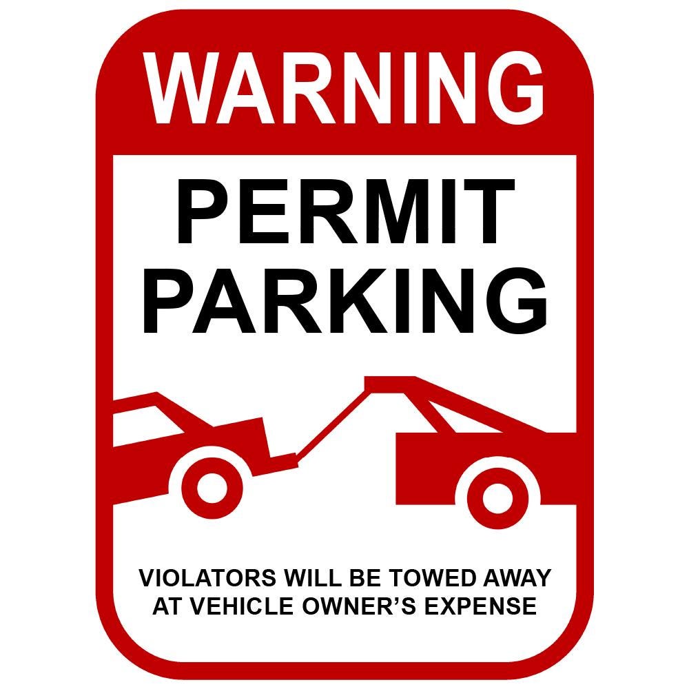 Printable Parking Enforcement Signs | Digital File - Etsy