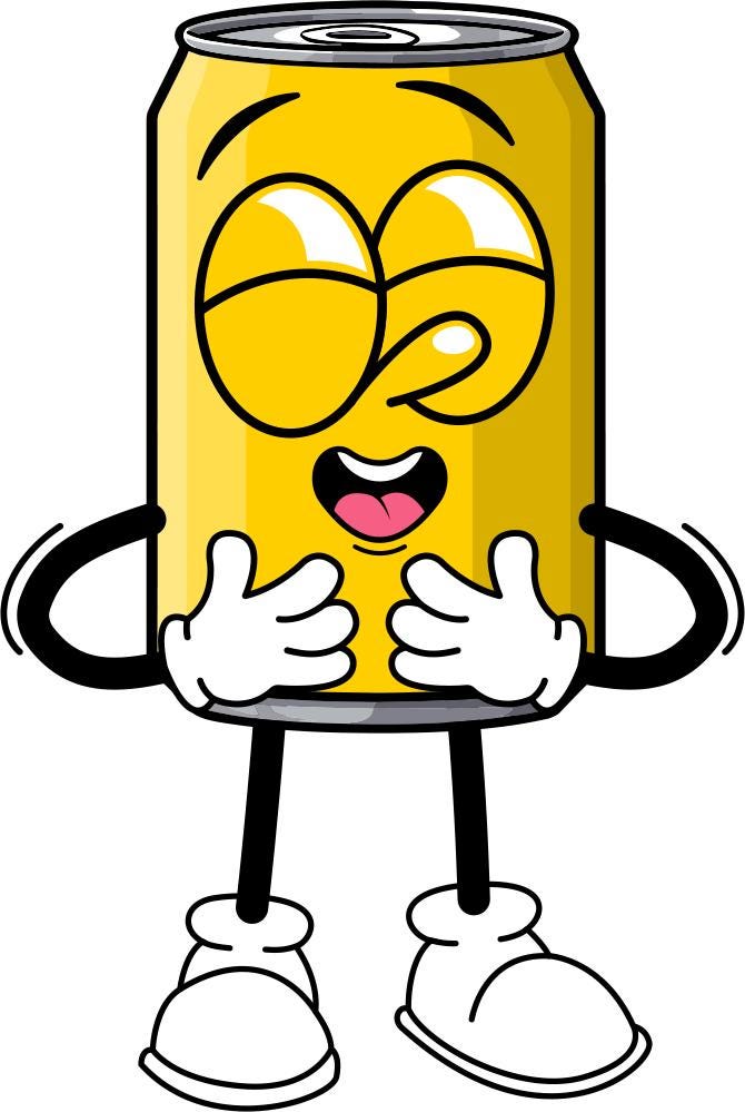 Cartoon Style Soda-pop Cans | Vector Graphics Bundle - Etsy