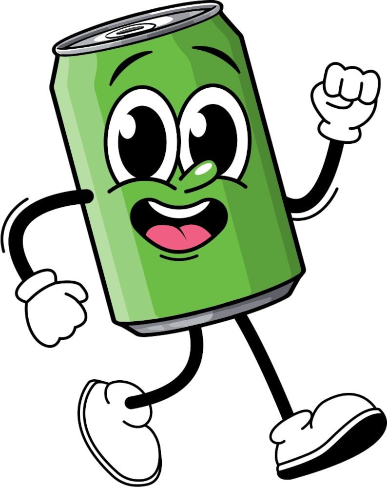 Cartoon Style Soda-pop Cans | Vector Graphics Bundle - Etsy