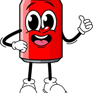 Cartoon Style Soda-pop Cans | Vector Graphics Bundle - Etsy