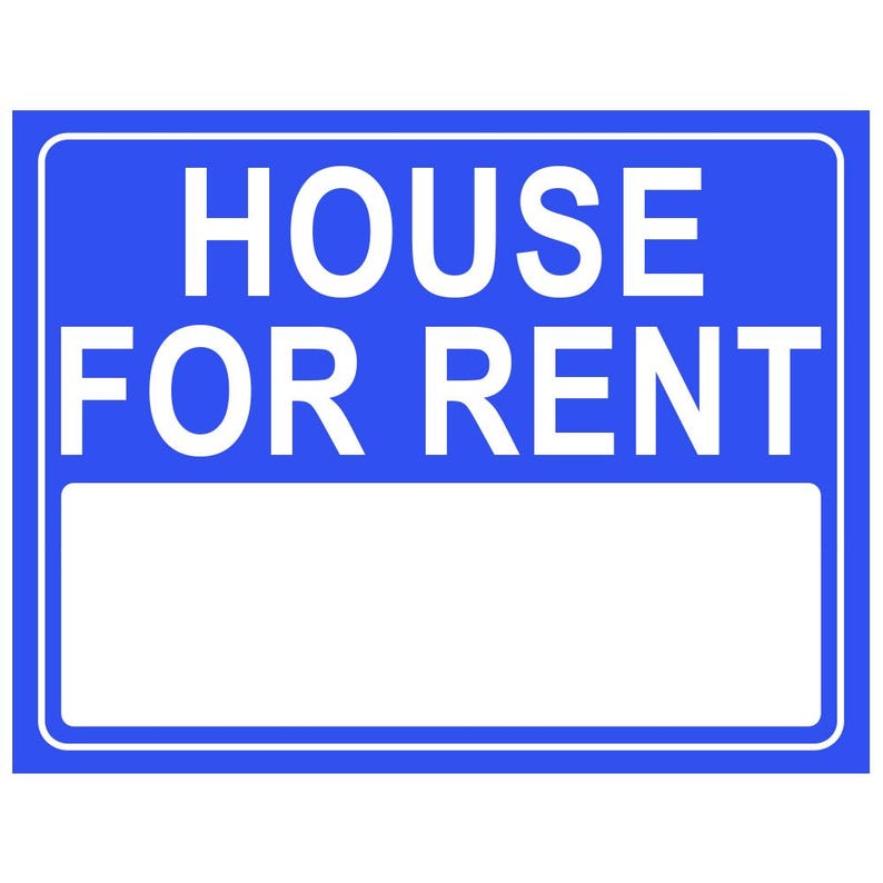 Printable Sign "house FOR Rent" | Digital File - Etsy