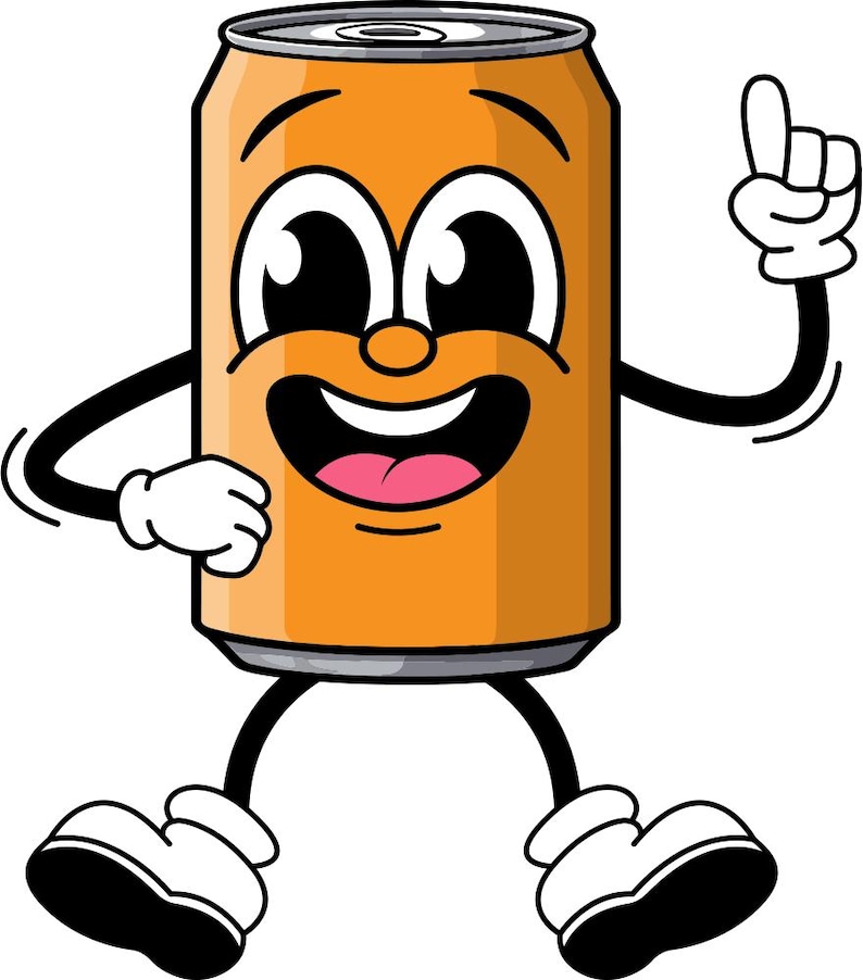 Cartoon Style Soda-pop Cans | Vector Graphics Bundle - Etsy