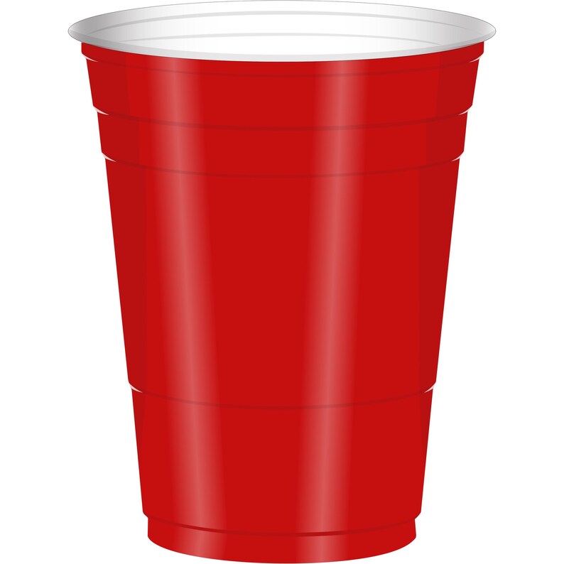 Red Plastic Cups | Transparent Background | Vector Graphics - Etsy Canada