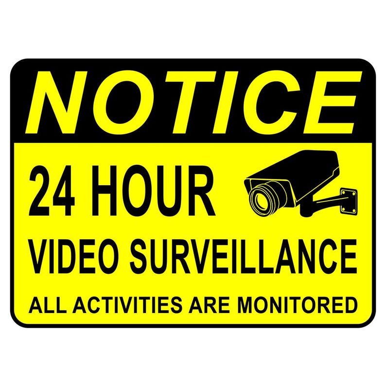 Printable Sign video Surveillance Digital File - Etsy