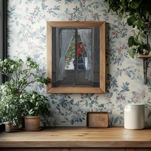 Claude Monet Wall Art Print Vintage Wintery Scene Oil Painting of Woman ...