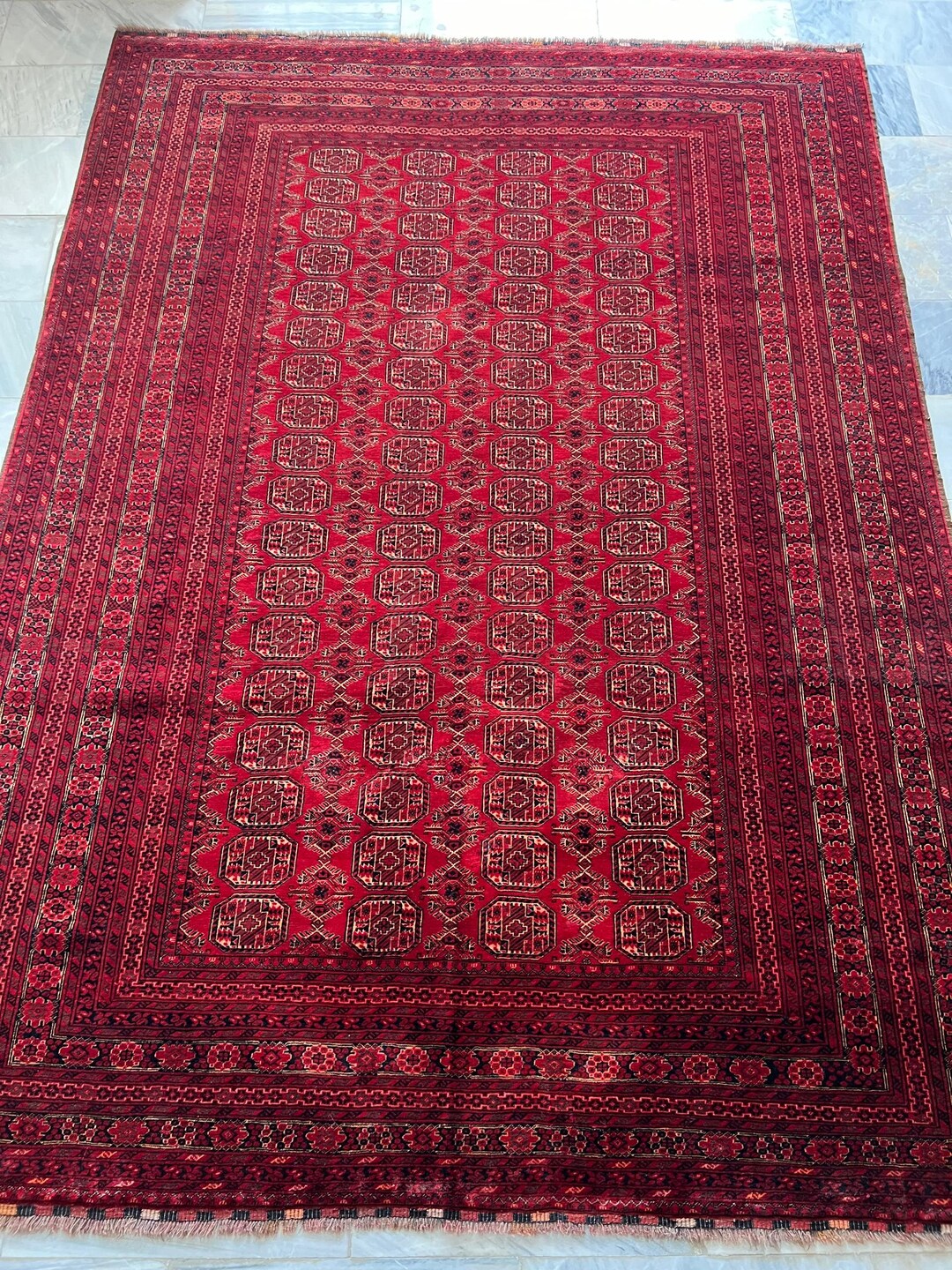 Beautiful VINTAGE Waziri Design Hand Knotted Carpet ,for Living Room ...