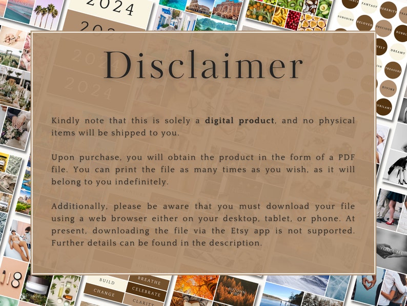 2025 Vision Board Kit | Printable Affirmations, Templates, Stickers ...