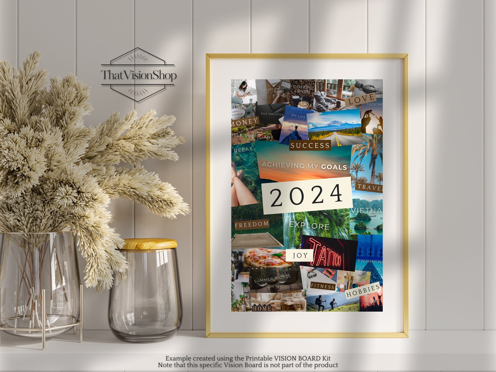 Printable Vision Board PDF Kit for Women 2024 / 2025 Inspiring Images ...