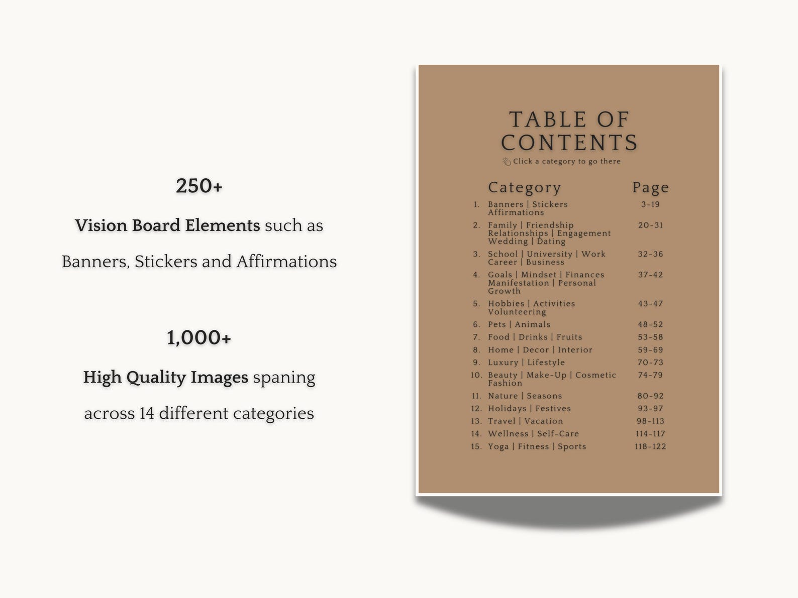 2026 Vision Board Kit Coffee - Printable PDF With 1,259+ Images ...