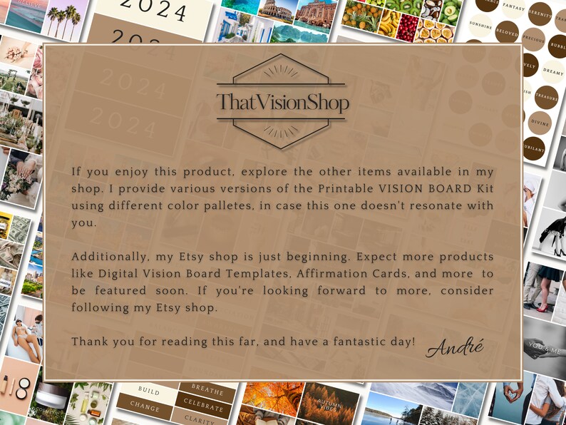 2025 Vision Board Kit | Printable Affirmations, Templates, Stickers ...
