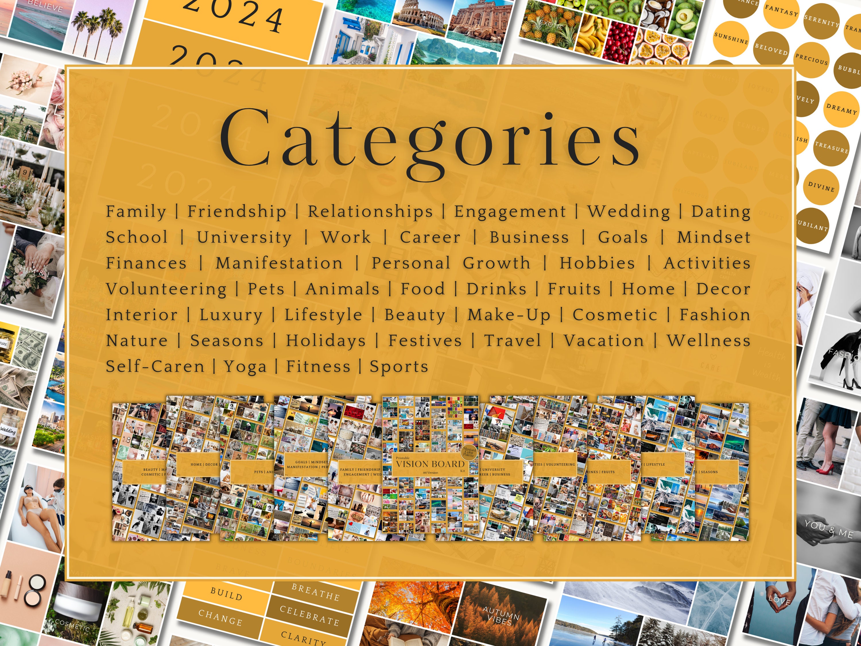 Printable Vision Board Kit for Women 2025/2026 | Inspiring Vision Board ...