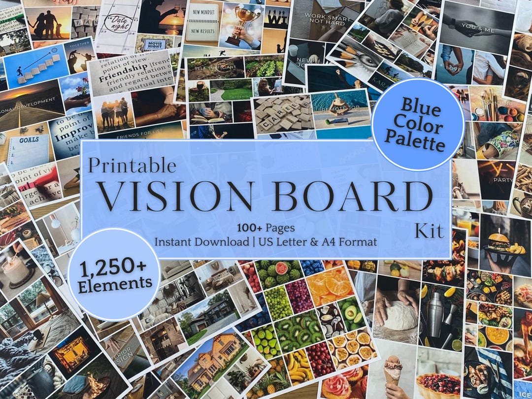 Printable Vision Board Kit for Women | 2025-2026 Goals, Affirmations ...