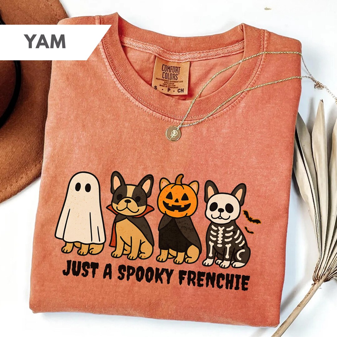 French Bulldog Spooky Halloween Shirt–frenchie Mom Comfort Colors Tee ...