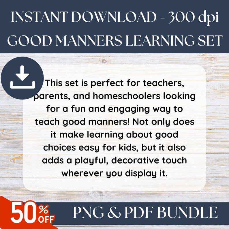 Good Manners, Classroom Rules, Good Kid, Montessori Poster Set, Clipart ...