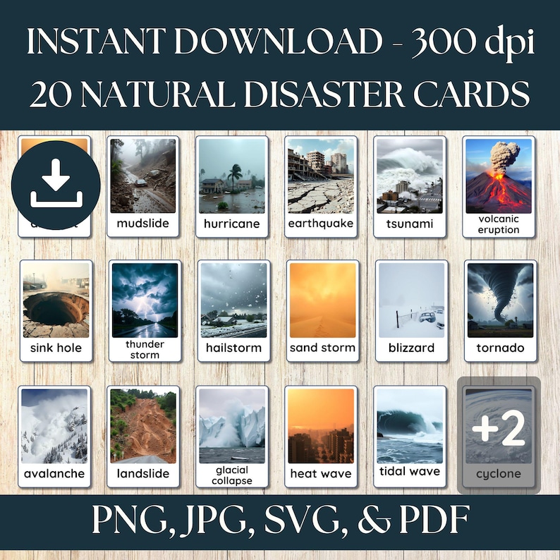 Natural Disasters, Weather and Disaster Cards, Natural Calamities ...