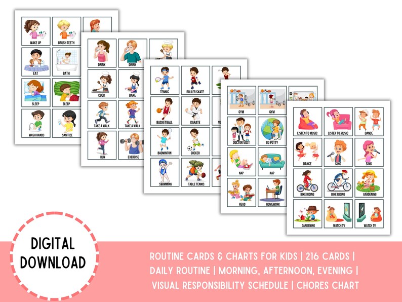 Routine Chart for Kids, Routine Chart, Routine, Daily Routine, Daily ...