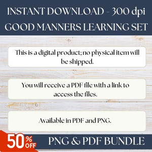 Good Manners, Classroom Rules, Good Kid, Montessori Poster Set, Clipart ...