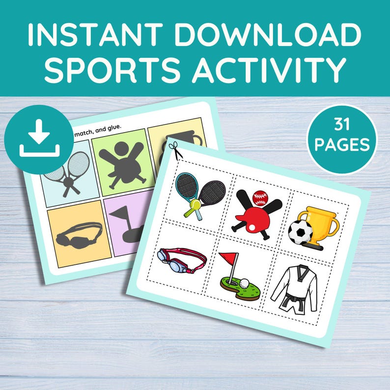 Kindergarten Sports Worksheets for Kids | 30-page Preschool Sports ...