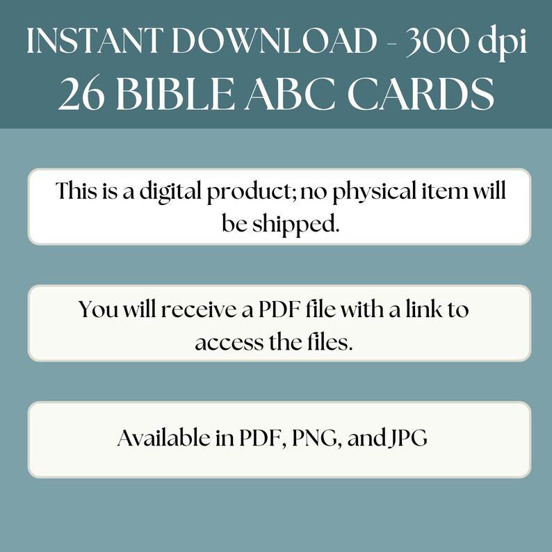 Bible ABC Flashcards for Kids, Montessori Inspired Bible Alphabet Cards ...
