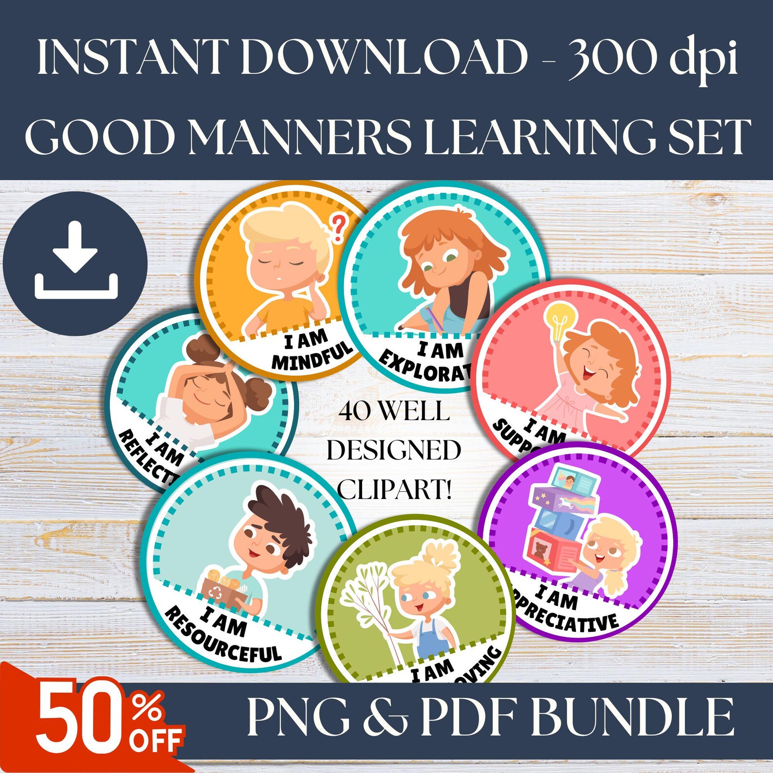 Good Manners, Classroom Rules, Good Kid, Montessori Poster Set, Clipart ...