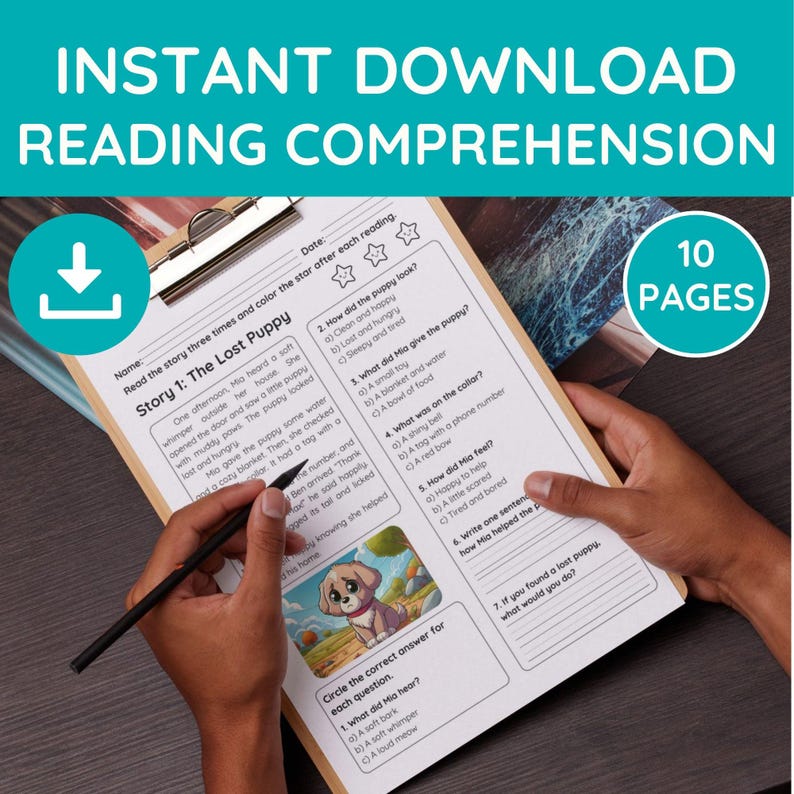 Grade 1-2 Reading Comprehension Worksheets: Short Stories & Questions ...
