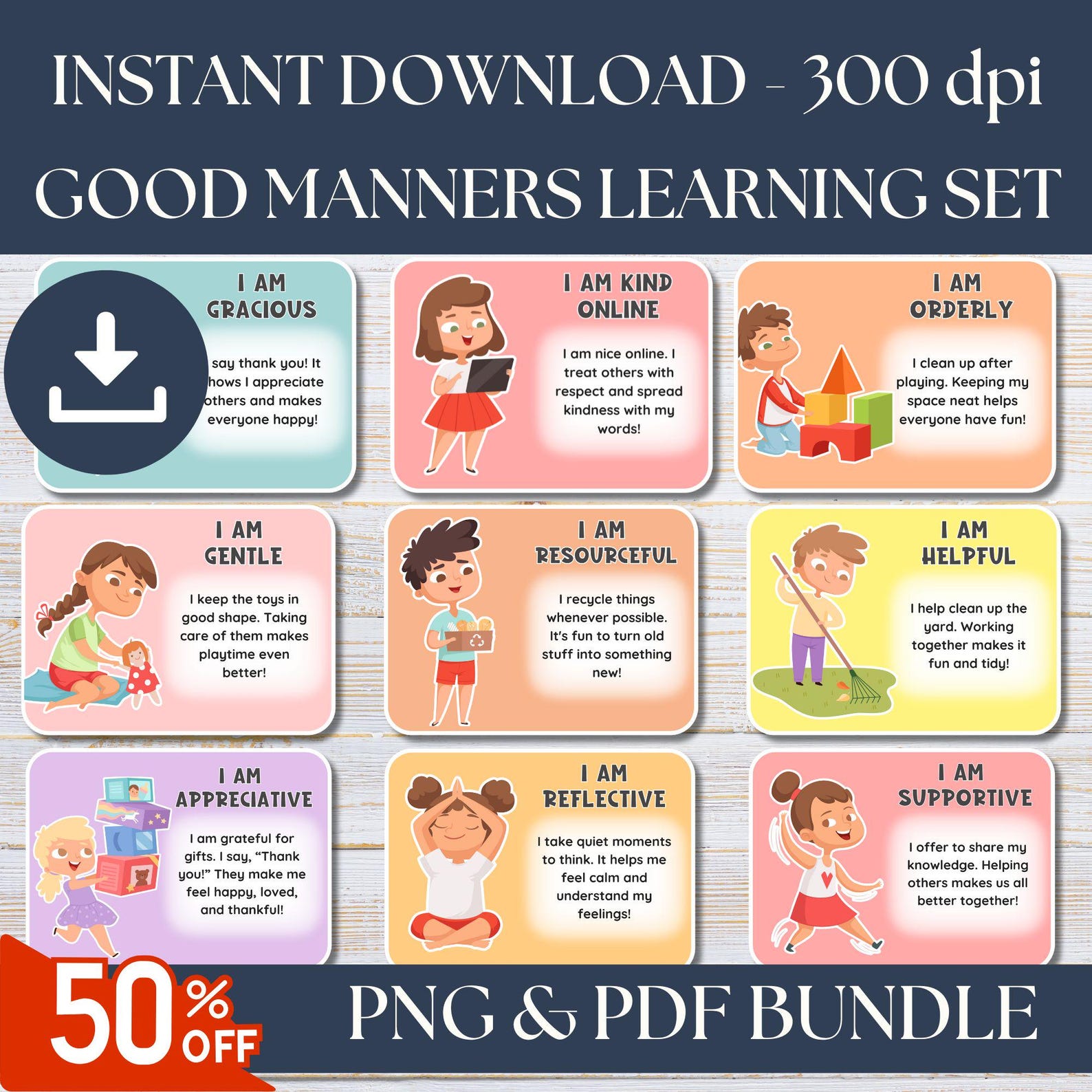 Good Manners, Classroom Rules, Good Kid, Montessori Poster Set, Clipart ...