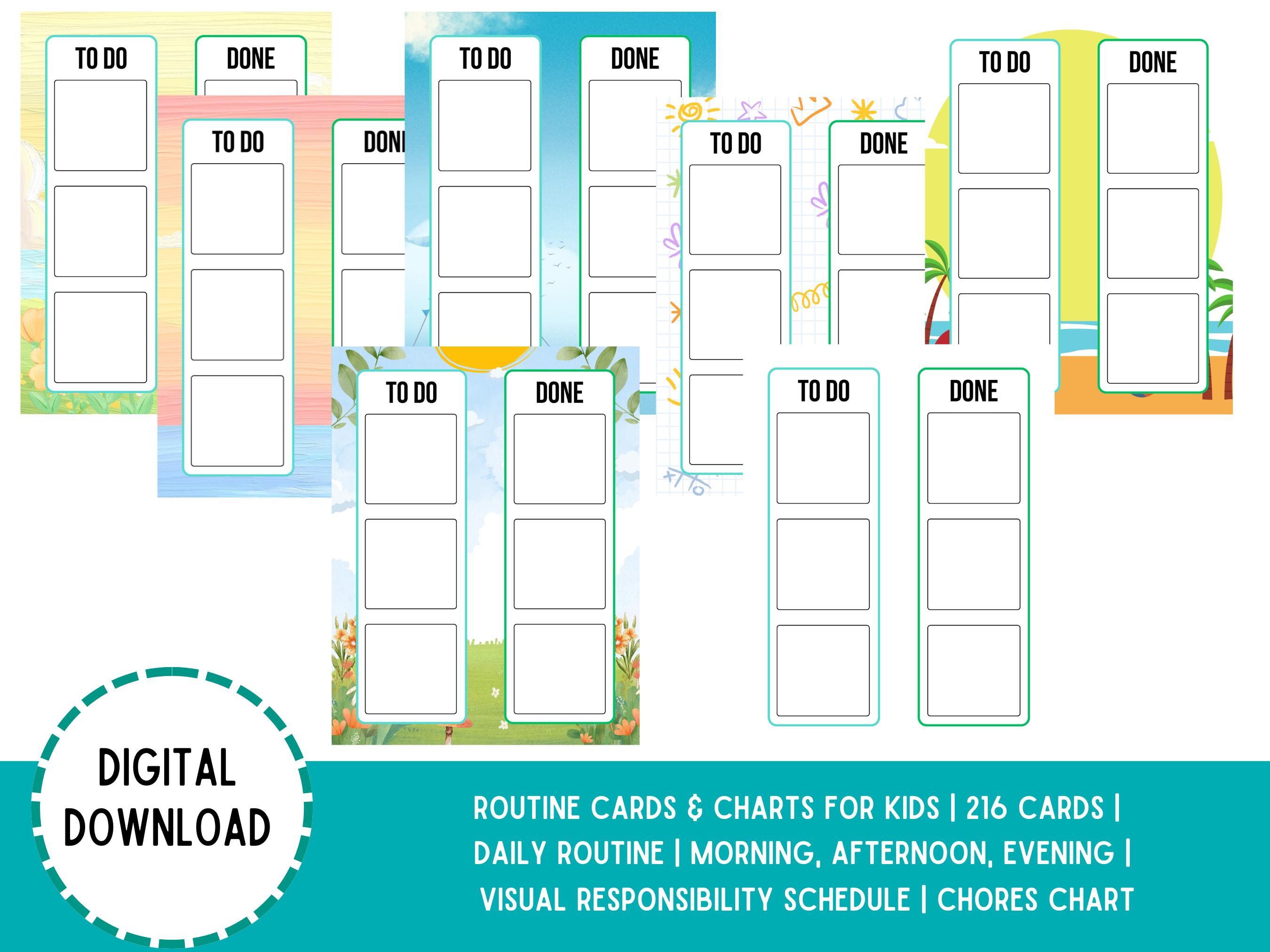 Routine Chart for Kids, Routine Chart, Routine, Daily Routine, Daily ...