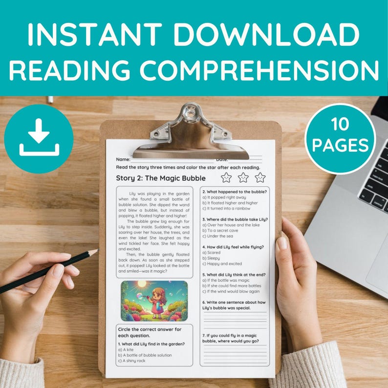 Grade 1-2 Reading Comprehension Worksheets: Short Stories & Questions ...