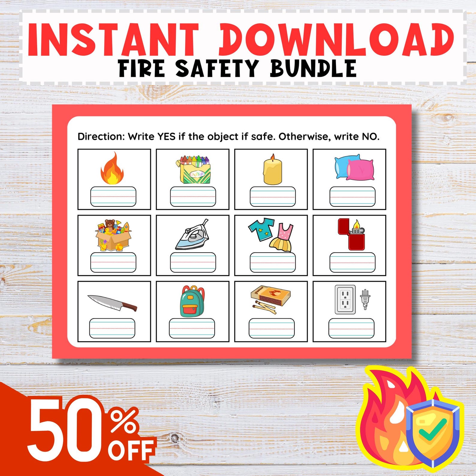 Fire Safety, Fire Safety Worksheets for Kids, Fire Prevention ...