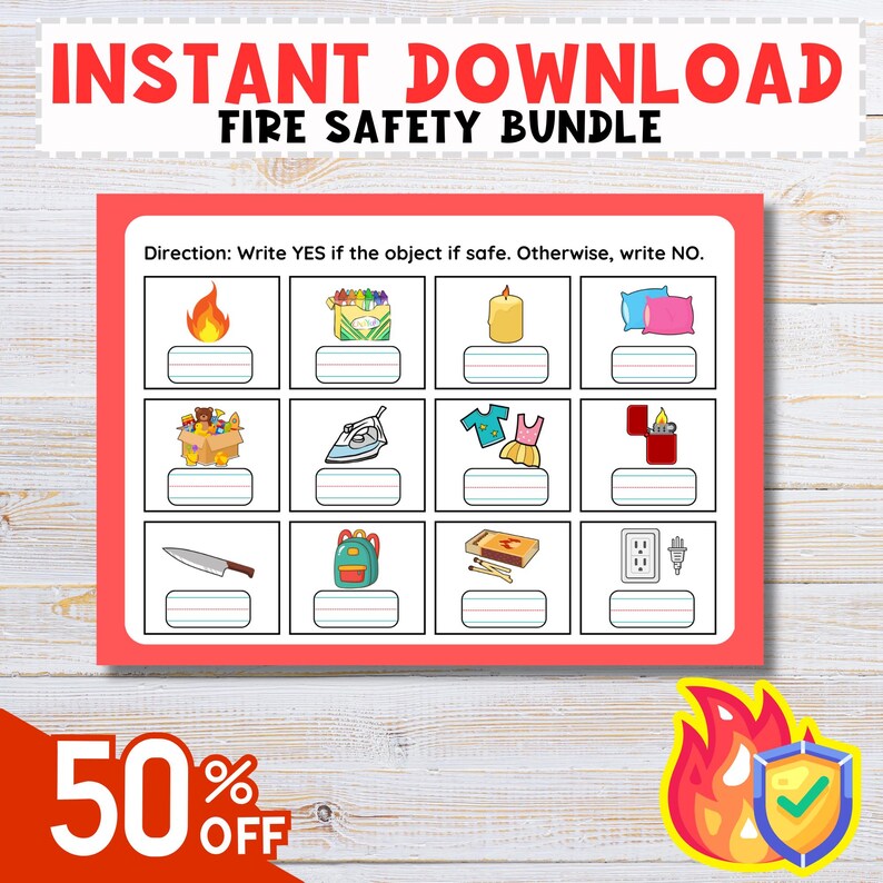 Fire Safety, Fire Safety Worksheets for Kids, Fire Prevention ...
