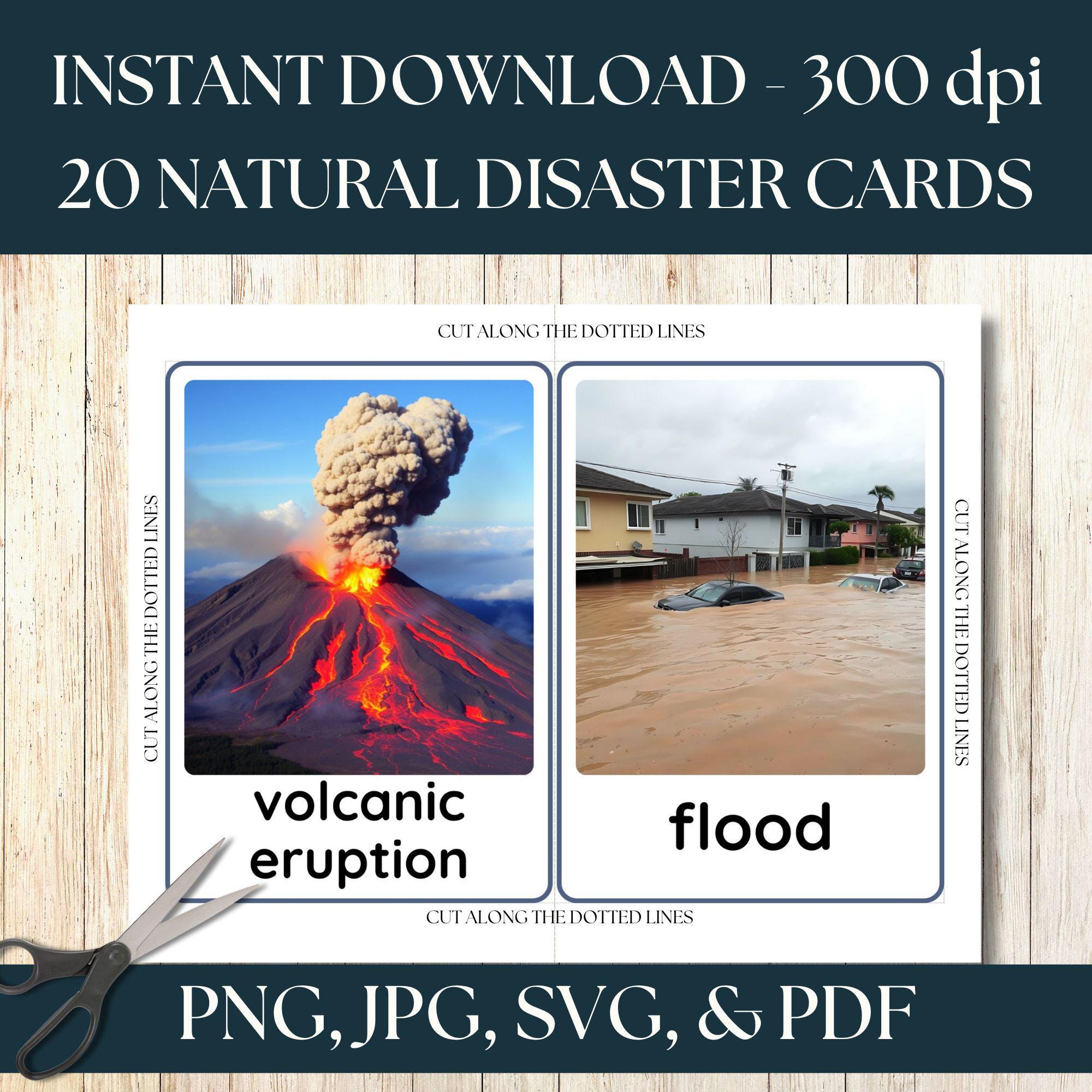 Natural Disasters, Weather and Disaster Cards, Natural Calamities ...