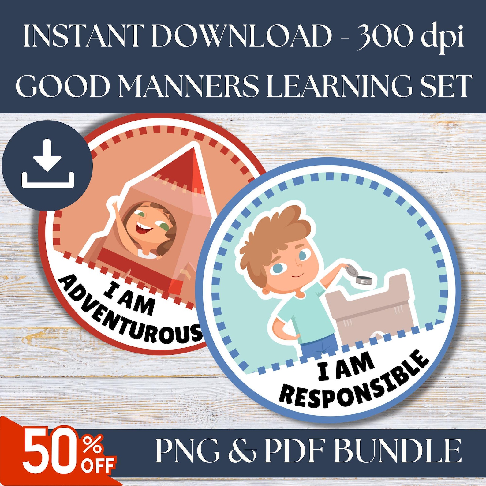 Good Manners, Classroom Rules, Good Kid, Montessori Poster Set, Clipart ...